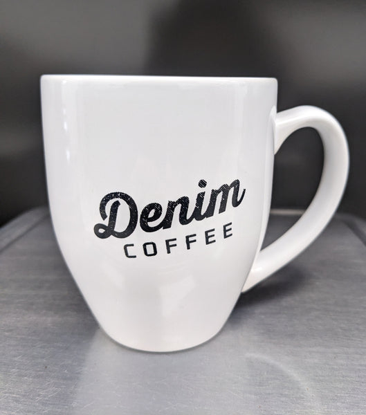 16oz White Mug – Denim Coffee